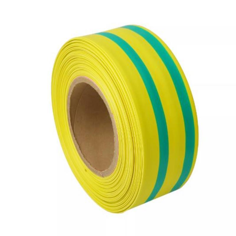 TWRS-125YG Thin Wall Yellow Green Stripped Heat Shrink Tubing